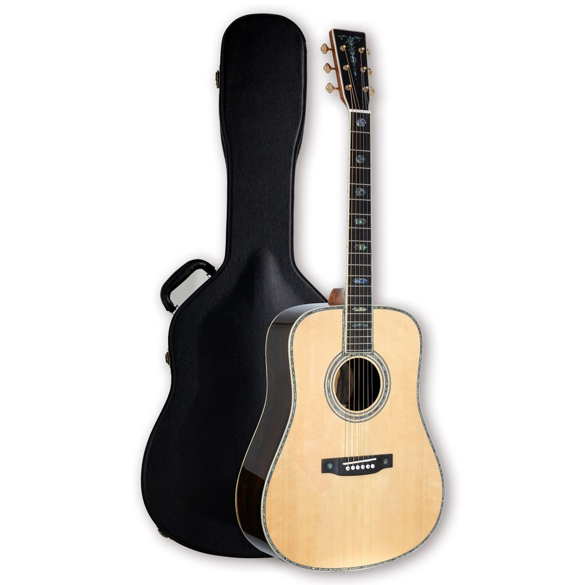 TARIO 41'' Acoustic All Solid Guitar Solid A+Sitka Spruce Top Solid ...