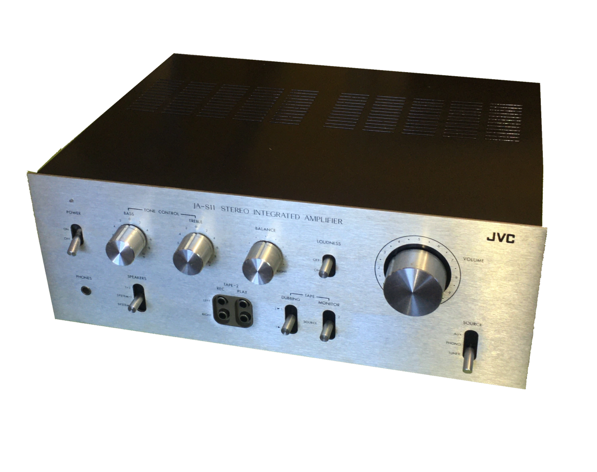 JVC JA-S11 2 x 30W > 8Ω large silver face HiFi amplifier 1976