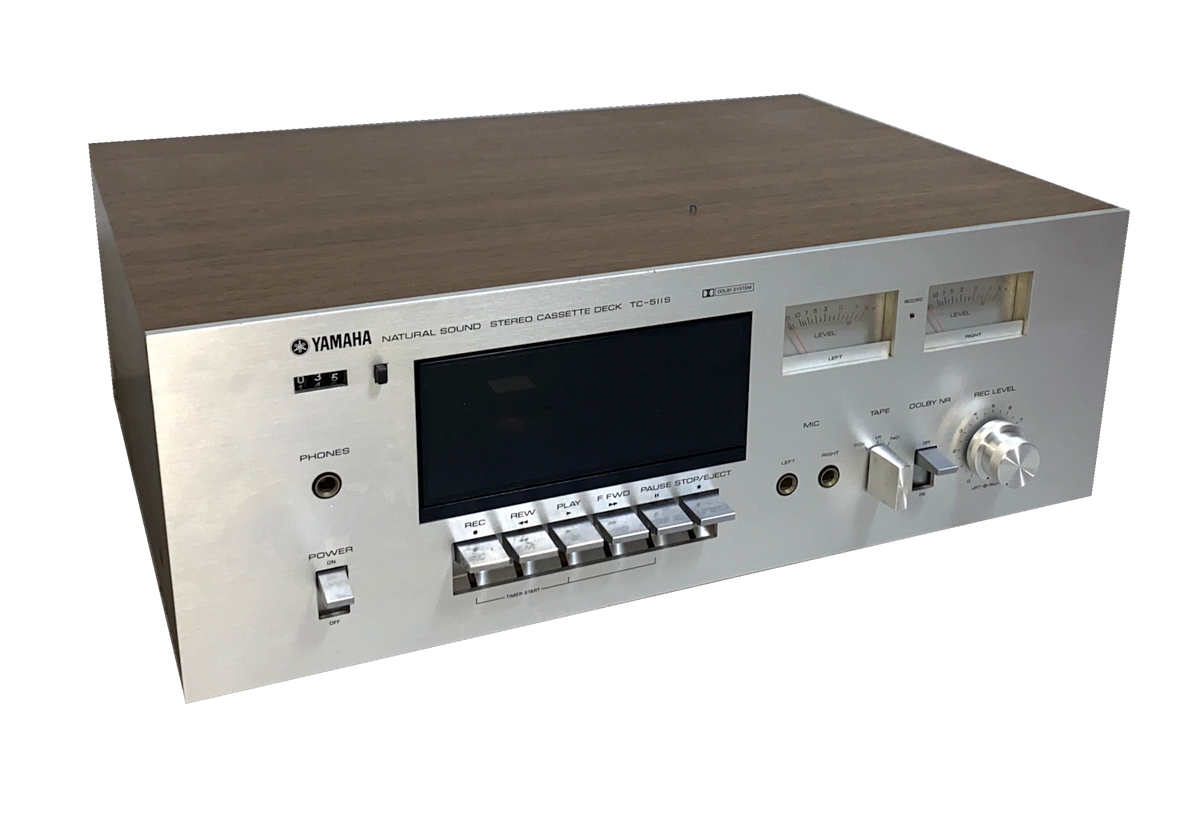 Yamaha TC-511 S 45° Front Load Cassette deck 1978 TC511 Silver