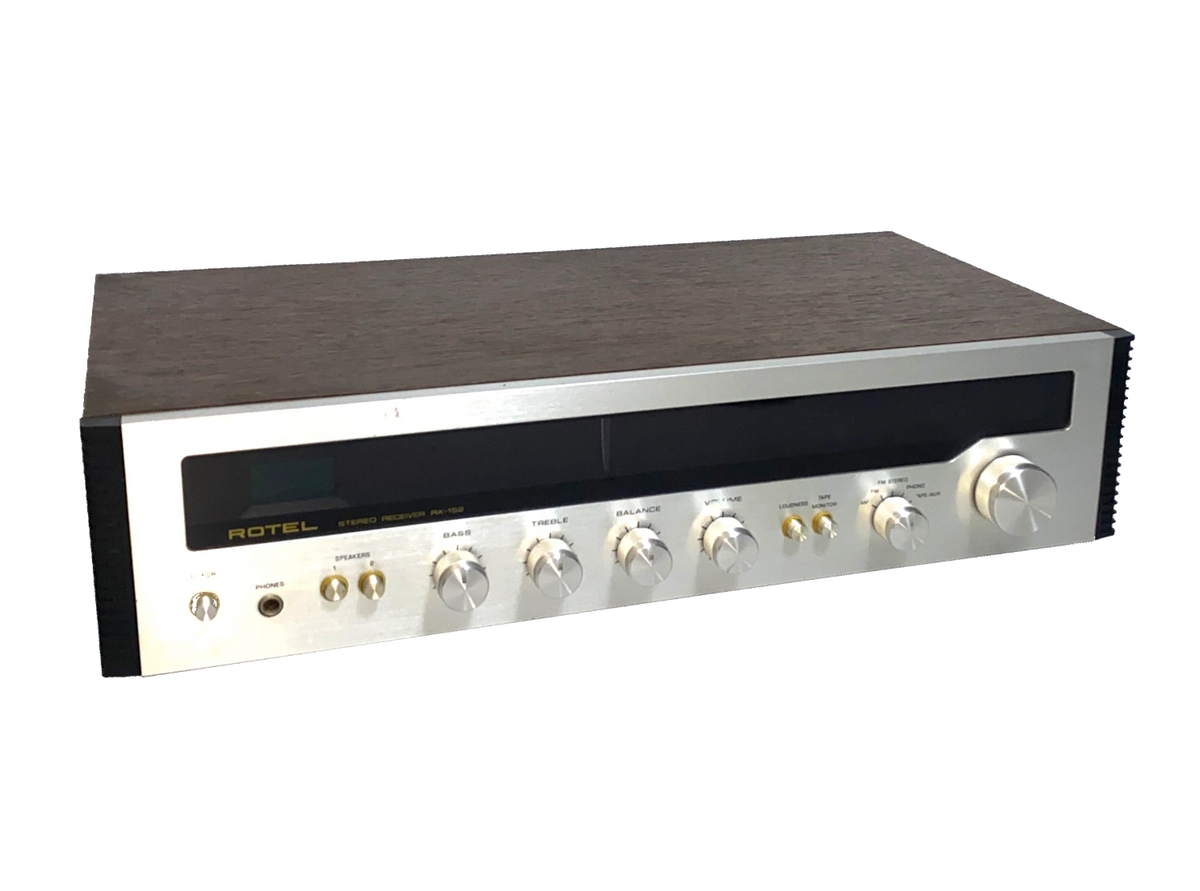 Rotel RX-152 2x14W Amplifier Receiver Silverface woodgrain 1975 RX152