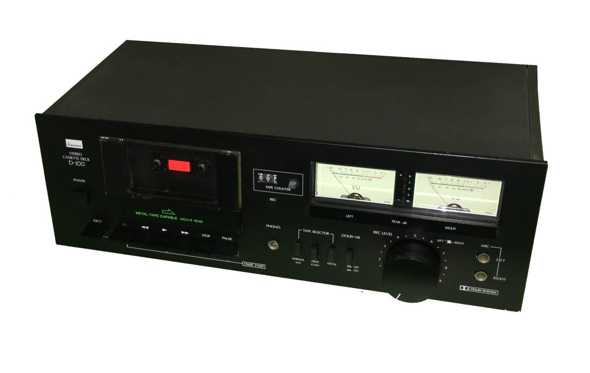 Sansui D100 front load cassette deck 3 tape types Dolby b 1980