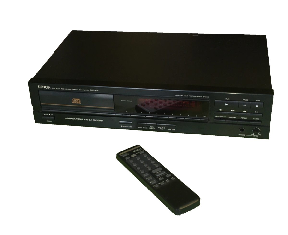 High end Denon DCD670 DCD-670 CD player with remote 1991, Analogue and ...
