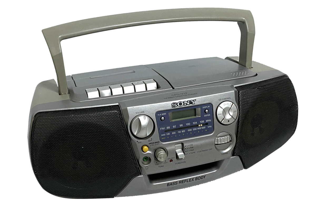 Modern SONY AM FM Stereo Radio / Cassette / CD Player Boombox CFD-V17 1999