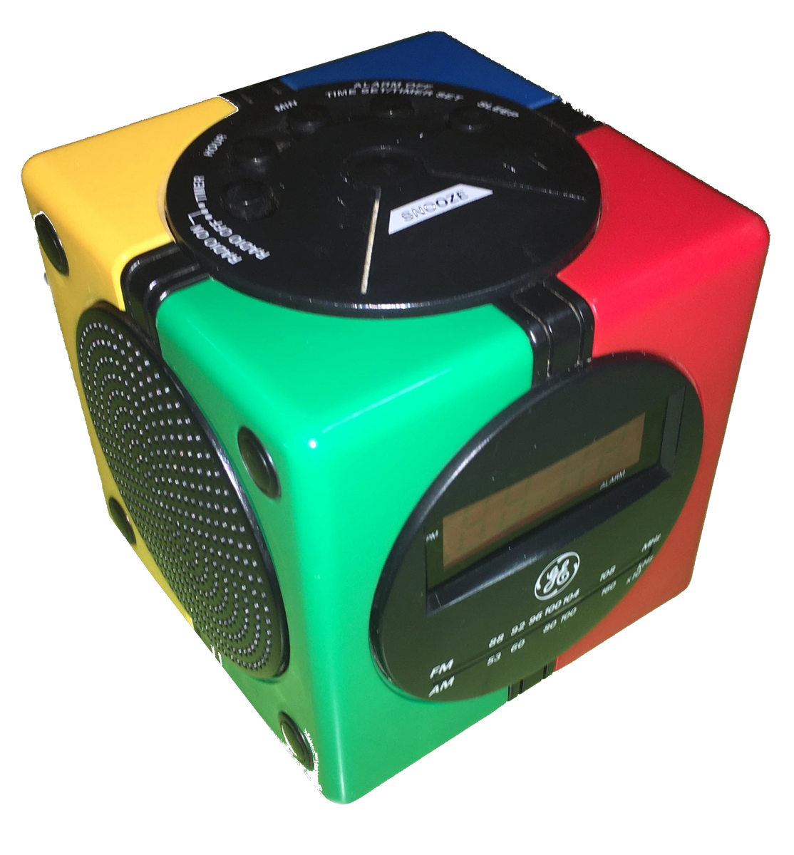 80s "Rubik Cube" quality GE LED Clock Radio EA7-4800