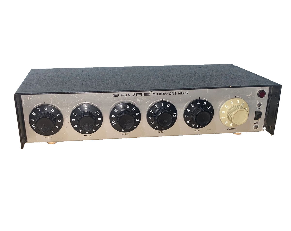Fabulous Vintage SHURE M68FCE 5 > 1 Microphone (+aux) mixer c1970 M68