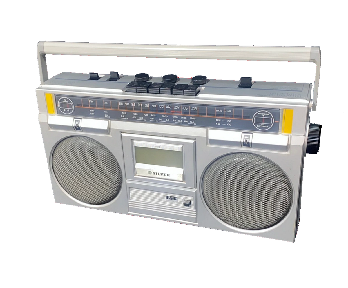 Silver ST-545 ( Shin-Shirasuna Japan ) Boom Box Ghetto Blaster AM/FM ...
