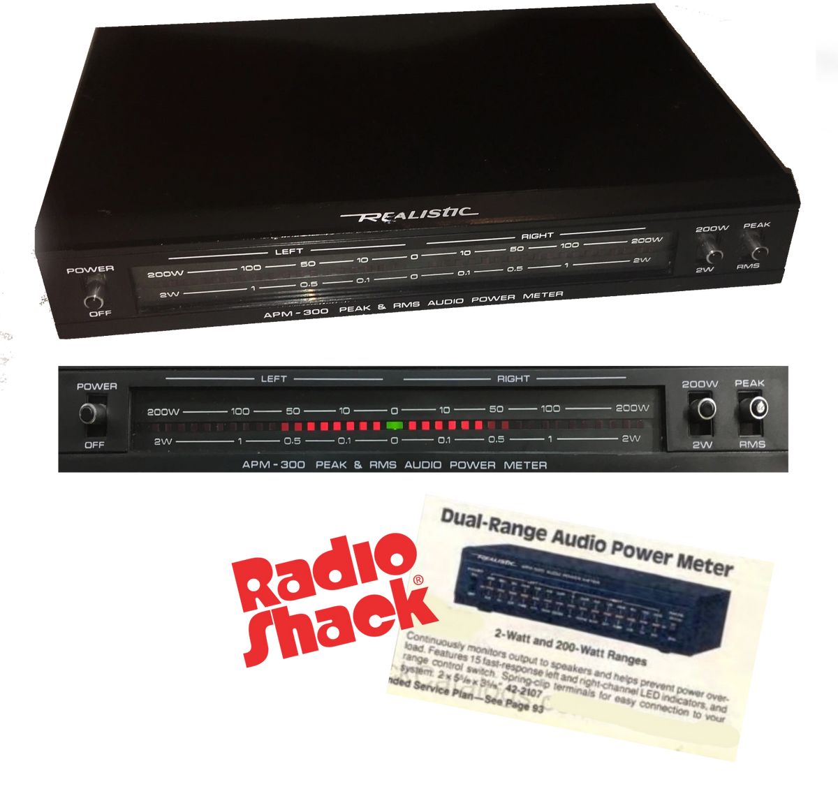 Realistic APM-300 Audio Power Meter for HiFi ( LED ) 2W-200W