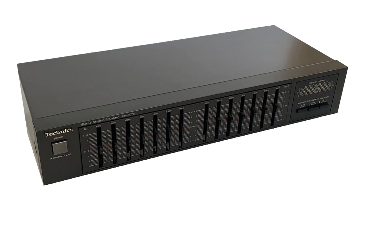 TECHNICS SH8028 Dual 7 band GRAPHIC EQUALISER with LED controls, black ...