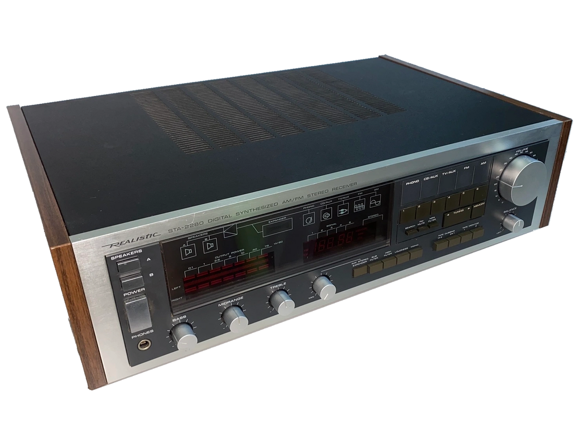 Realistic ‘s Monster Amplifier Receiver STA2280 2 x 60W w Fluro output ...