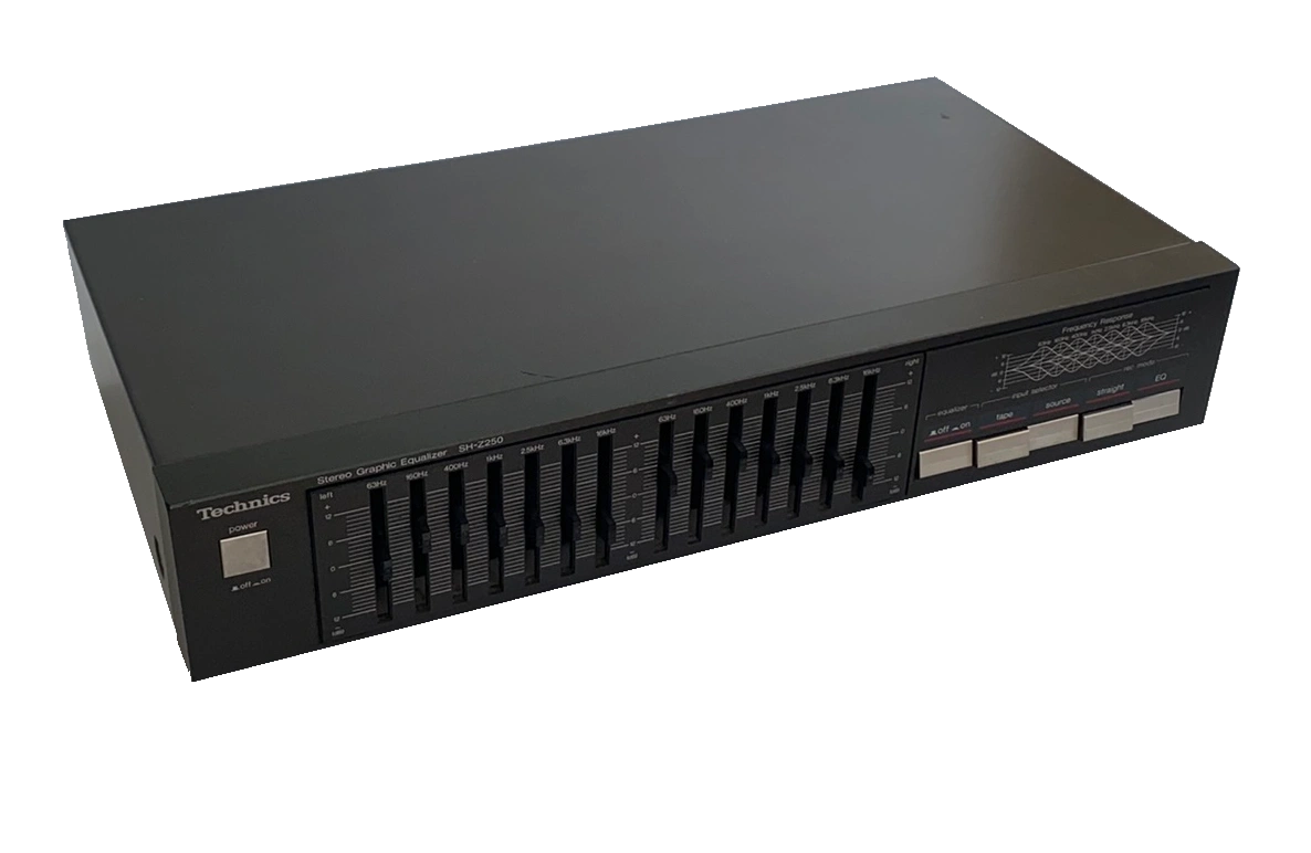 TECHNICS Dual 7 band GRAPHIC EQUALISER with LED controls, black, 1985 ...