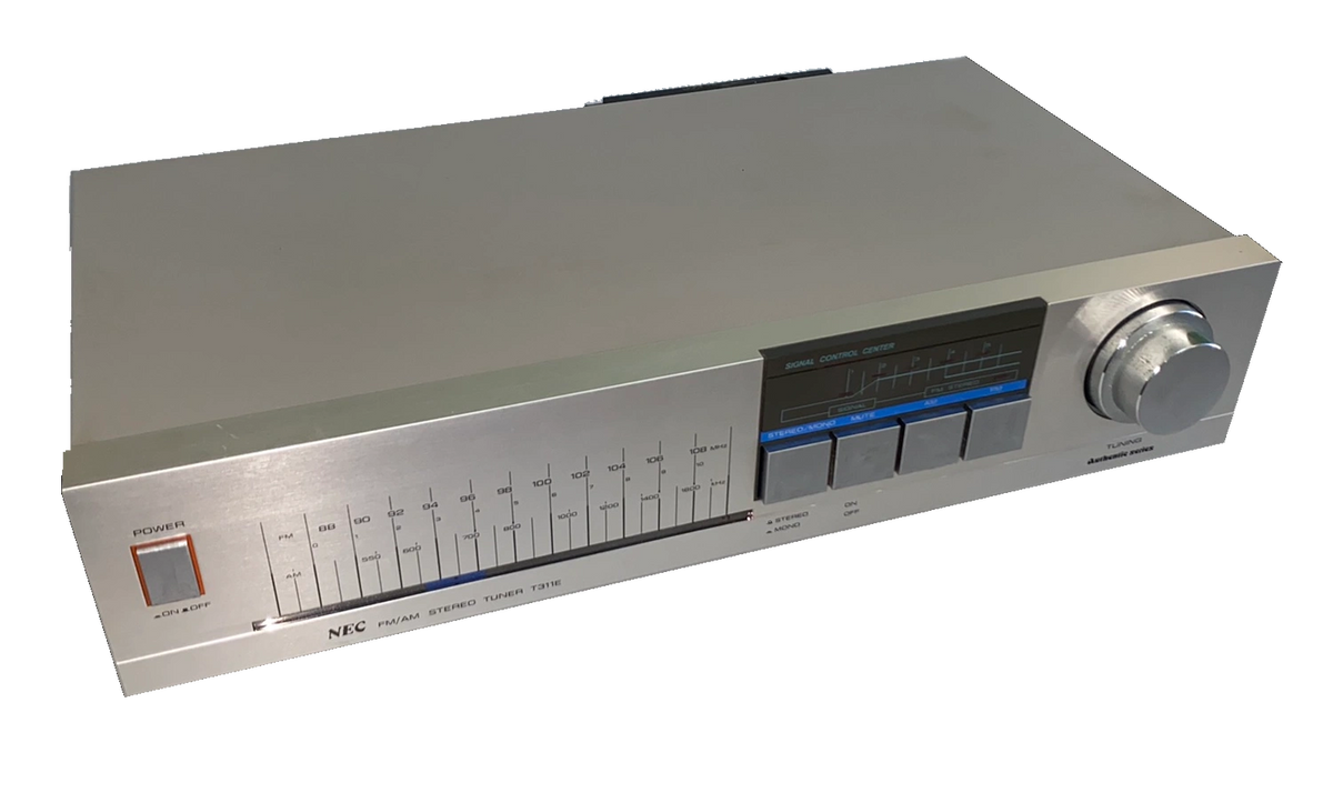 NEC T311E AM/FM Stereo tuner, silver face, compact with LED signal ...