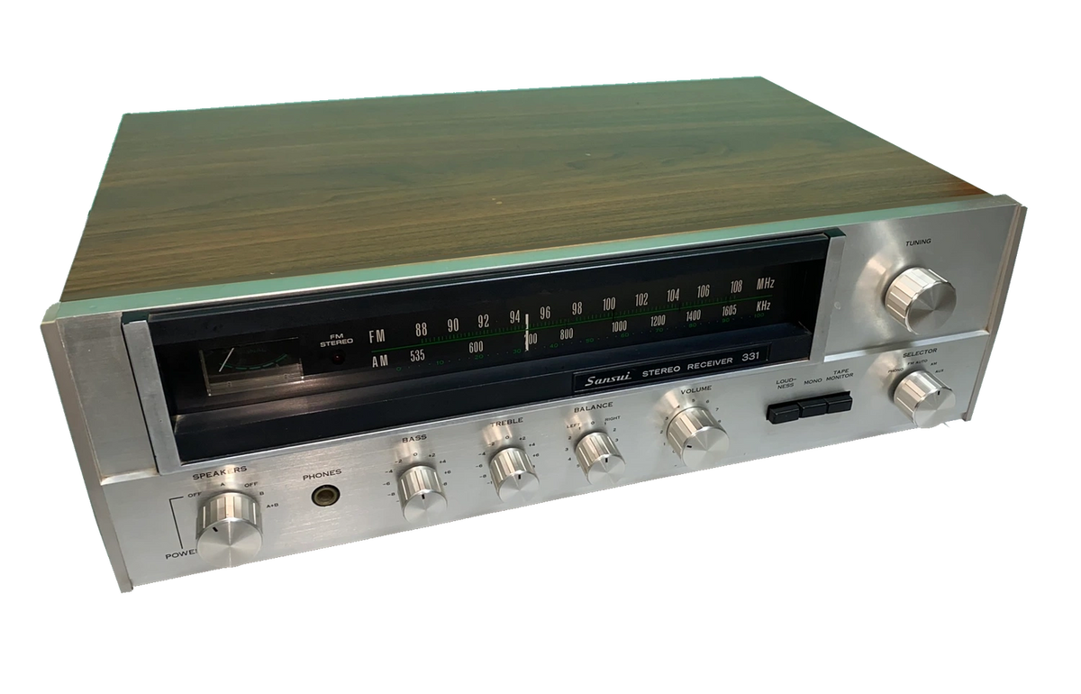 Legendary Sansui 331 2 x 12W(min) AM/FM Receiver Amplifier Silver Face ...