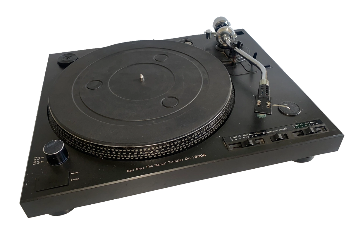 DJ-1600 Full manual Belt Drive Turntable with pitch control, S shape ...