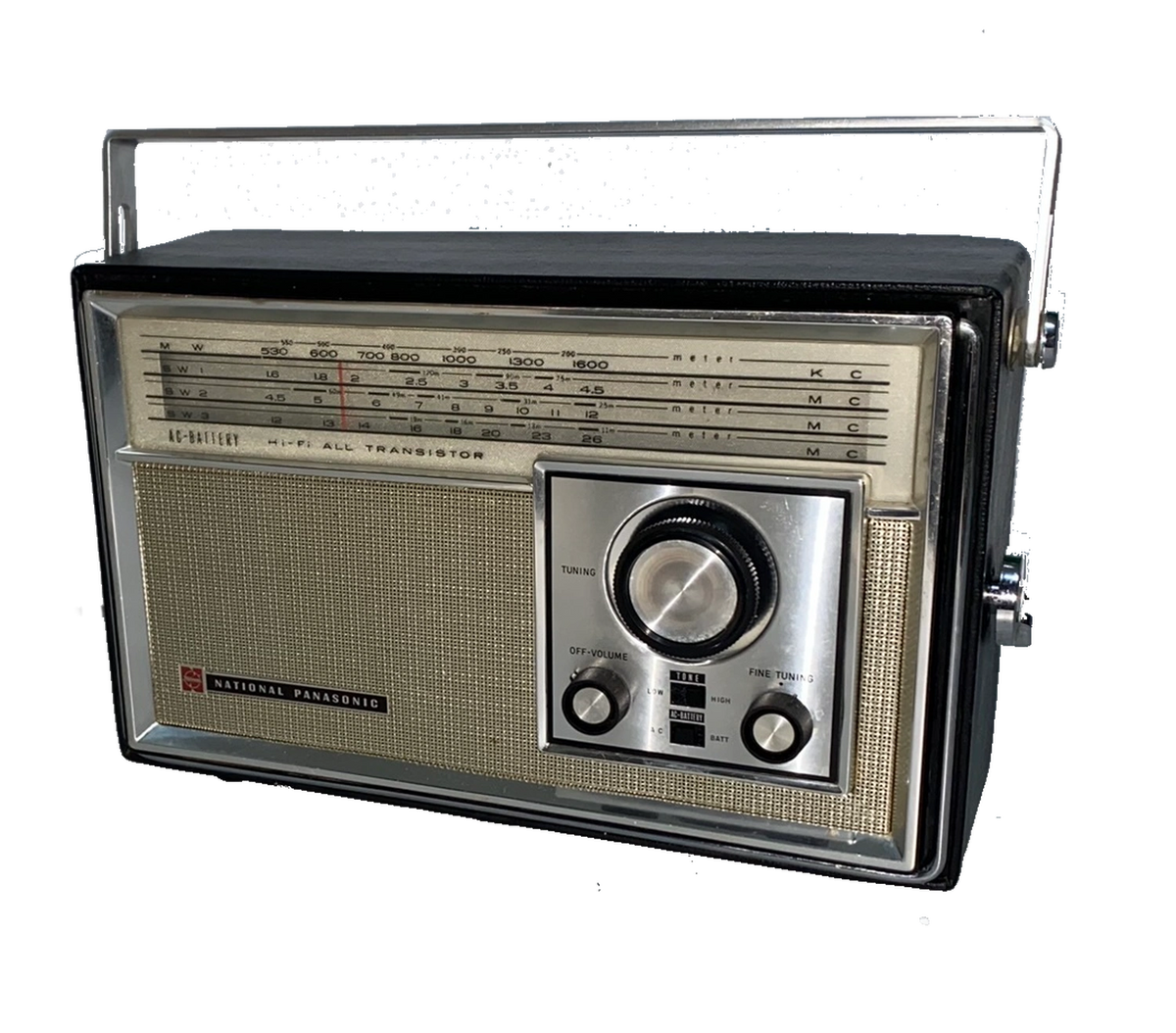 National Panasonic R-441B AC/DC 8 Transistor 4 Band Radio (MW/SW1/SW2 ...