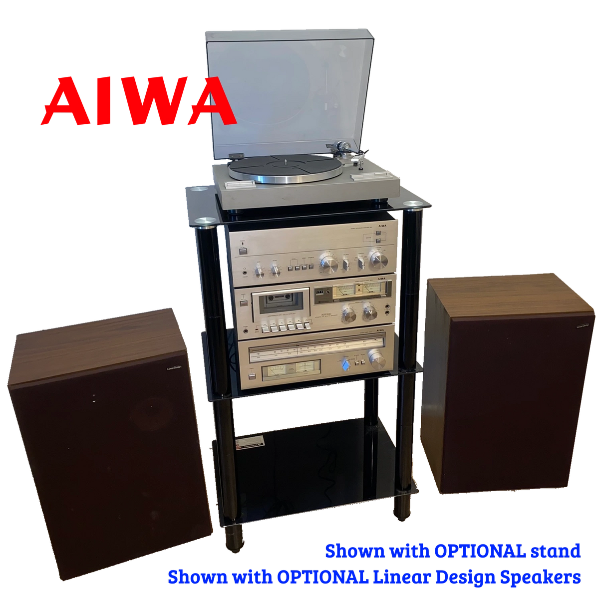 Beautiful AIWA Silver Component Hi-Fi system 1979, BYO speakers or ...