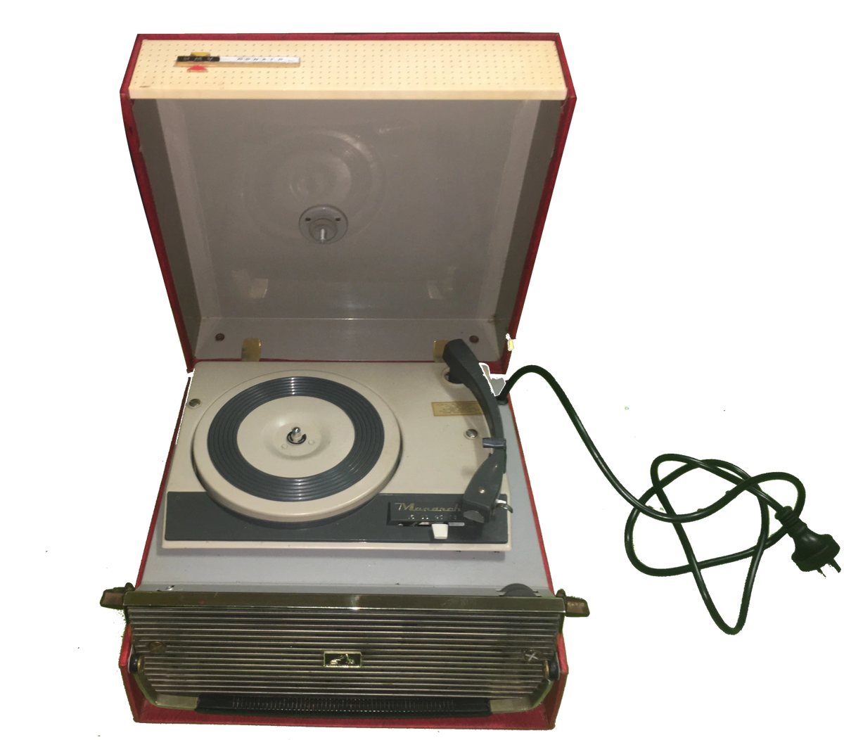 Beautiful HMV Monaco Tabletop suitcase record player made in Australia 1966