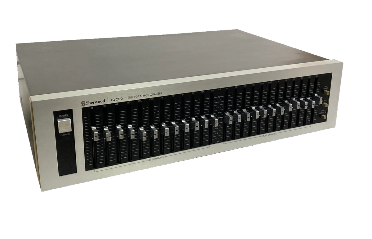 Sherwood EQ-200 full size 2 x 12 band Graphic Equaliser Silver with ...