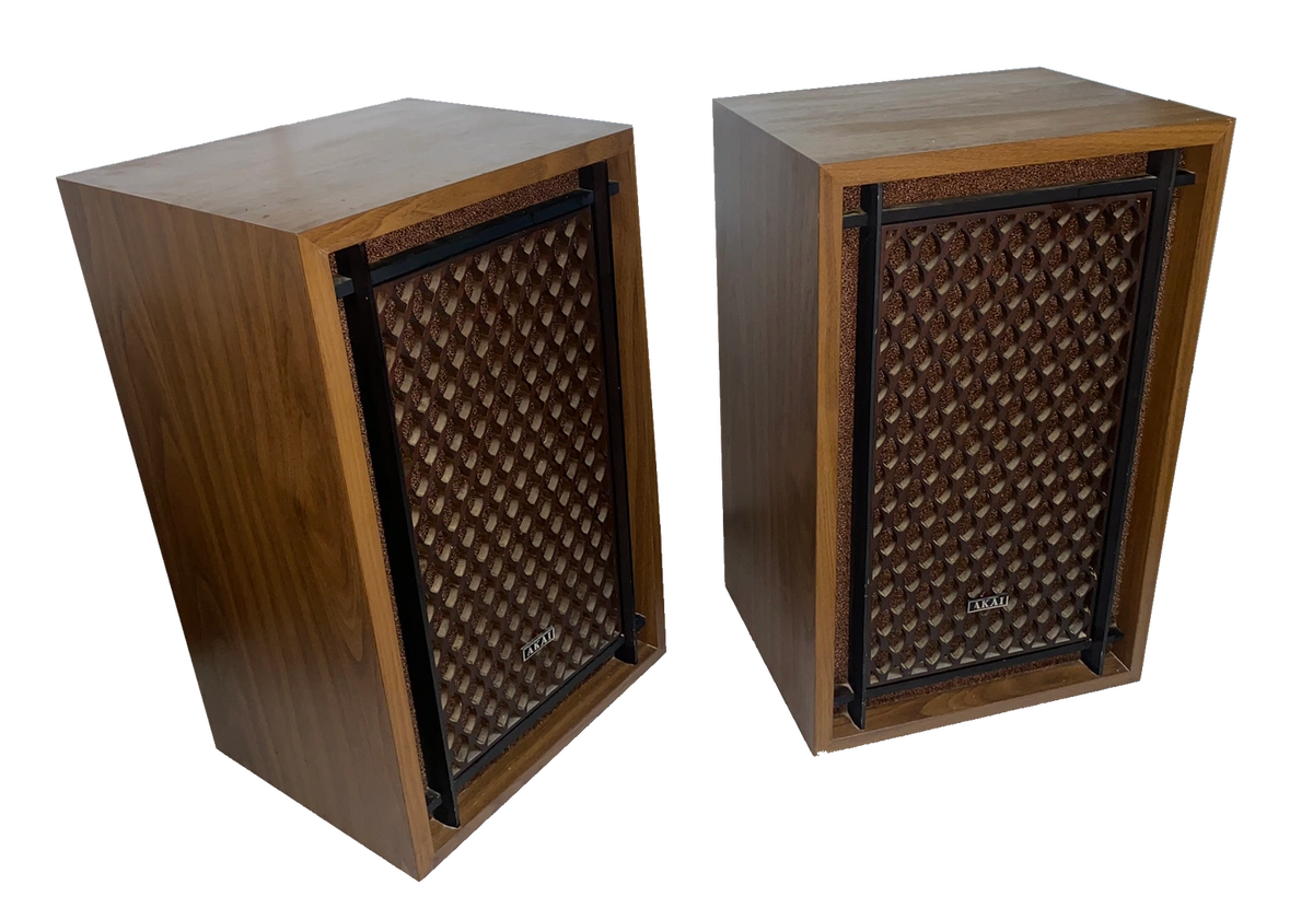 Legendary AKAI SW-125 lattice front speakers 10” Alnico 3-way “Linear ...