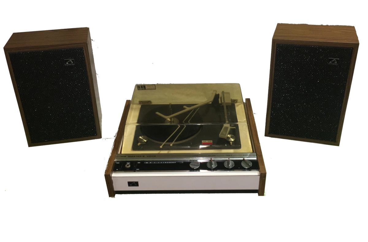 Compact 3 piece Stereo Radiogram / Record Player Radio w Stacker ...