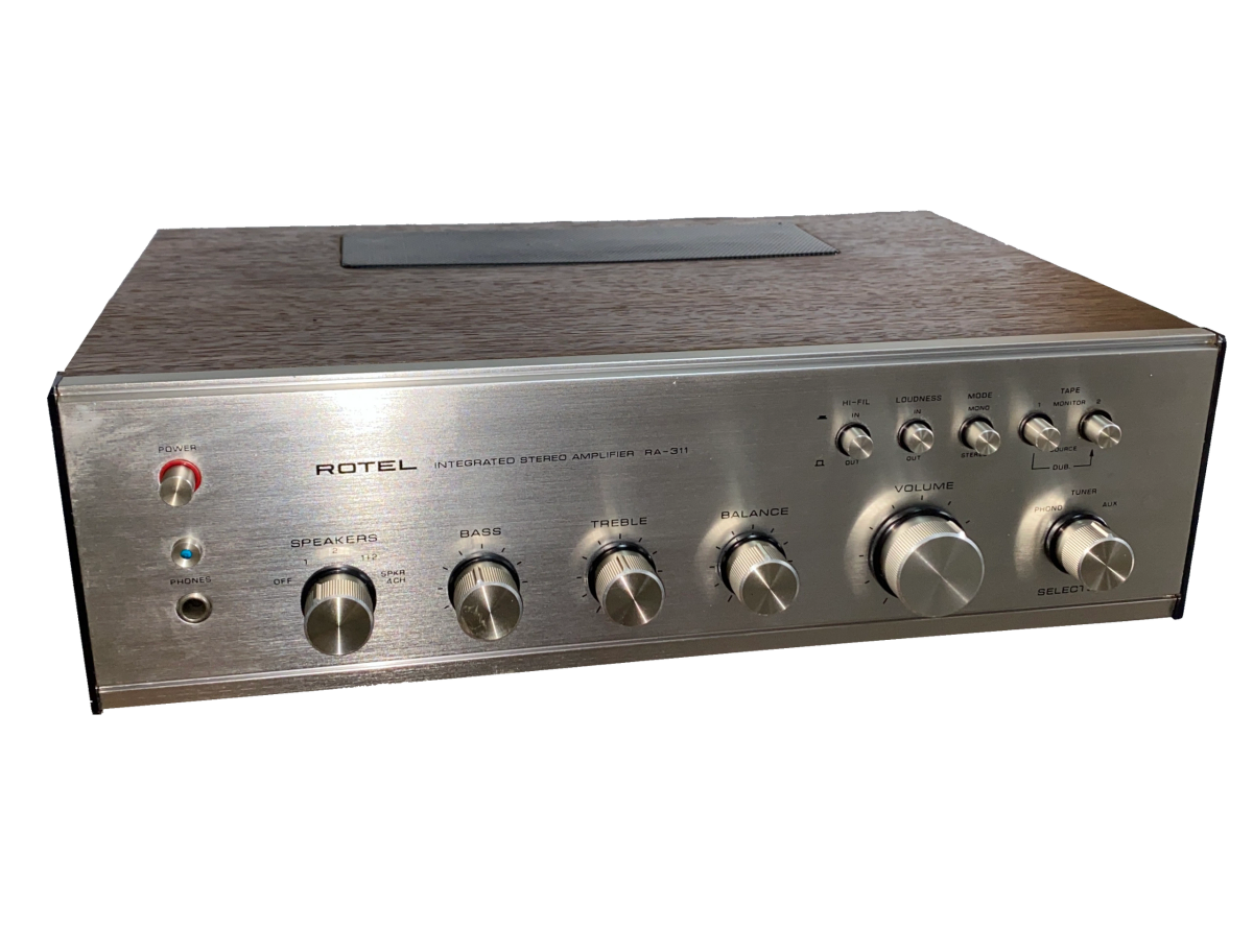 ROTEL RA-311 2 x 20W 8Ω (2 x 24W 4Ω) Amplifier Silver face Timber ...