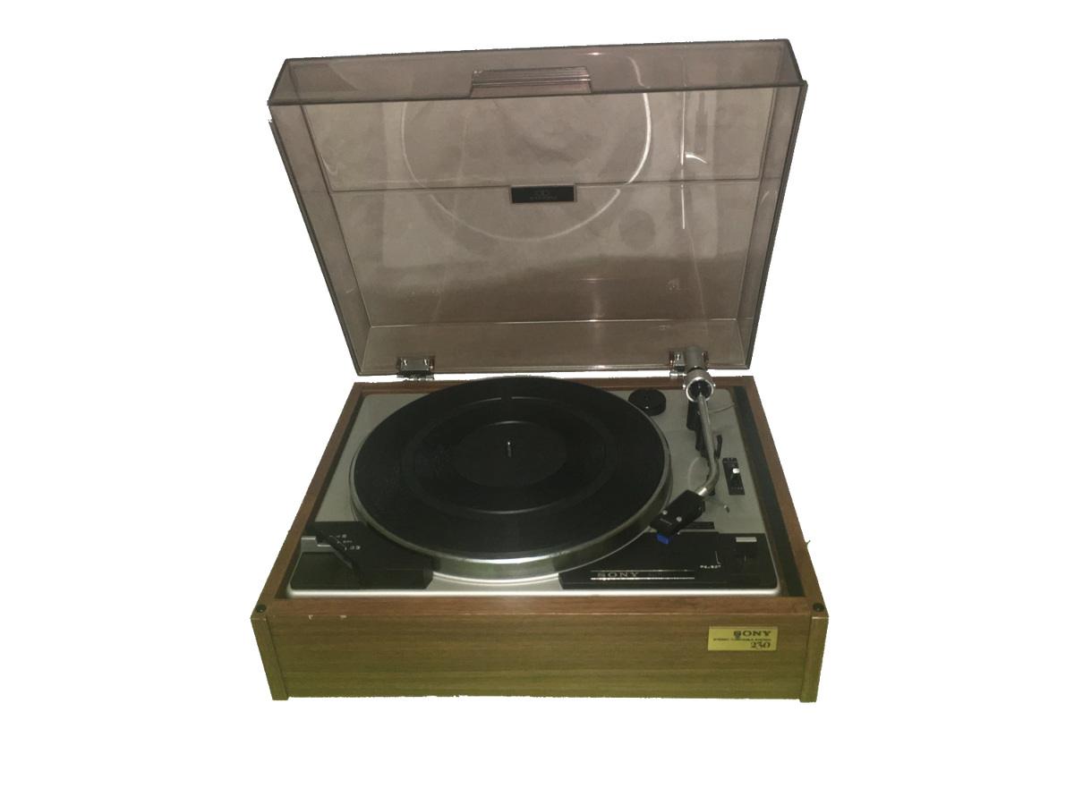 Vintage Idler drive SONY PS-230 Hi-Fi Turntable w timber plinth 1971