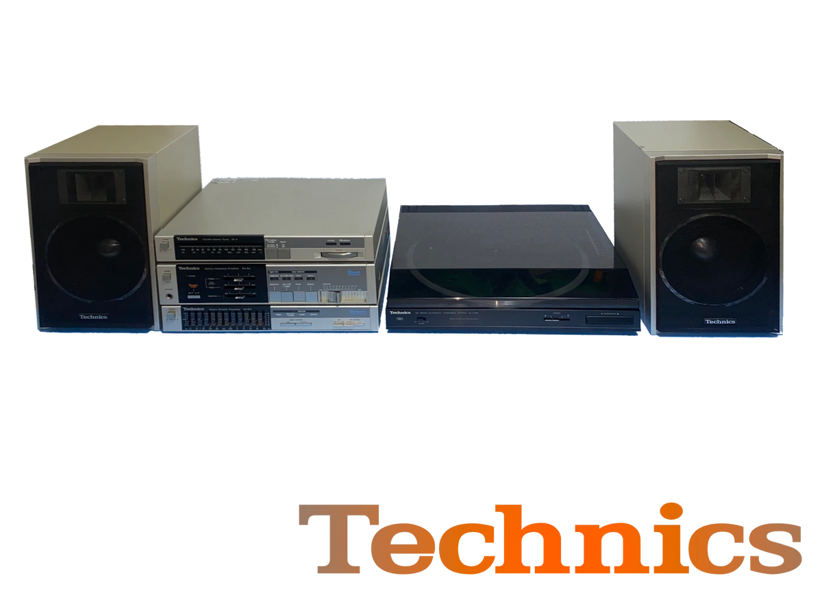 Technics Shelf Component Hi-Fi system Silver face 1984 Turntable ...