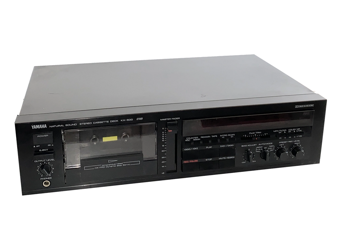 High End Cassette Deck YAMAHA KX-500 3 motor, 3 tape types, Dolby B C, fully featured 1989 KX500