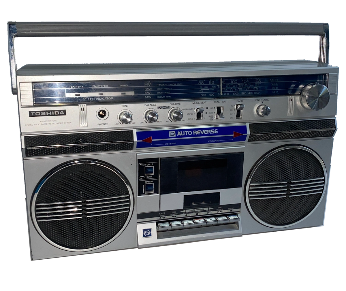 Toshiba RT-170S Stereo Radio Cassette Boombox Ghetto Blaster 4 band ...