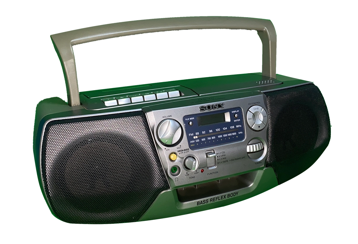 “Modern” SONY Radio / Cassette / CD Player Boombox CFD-V17 1999