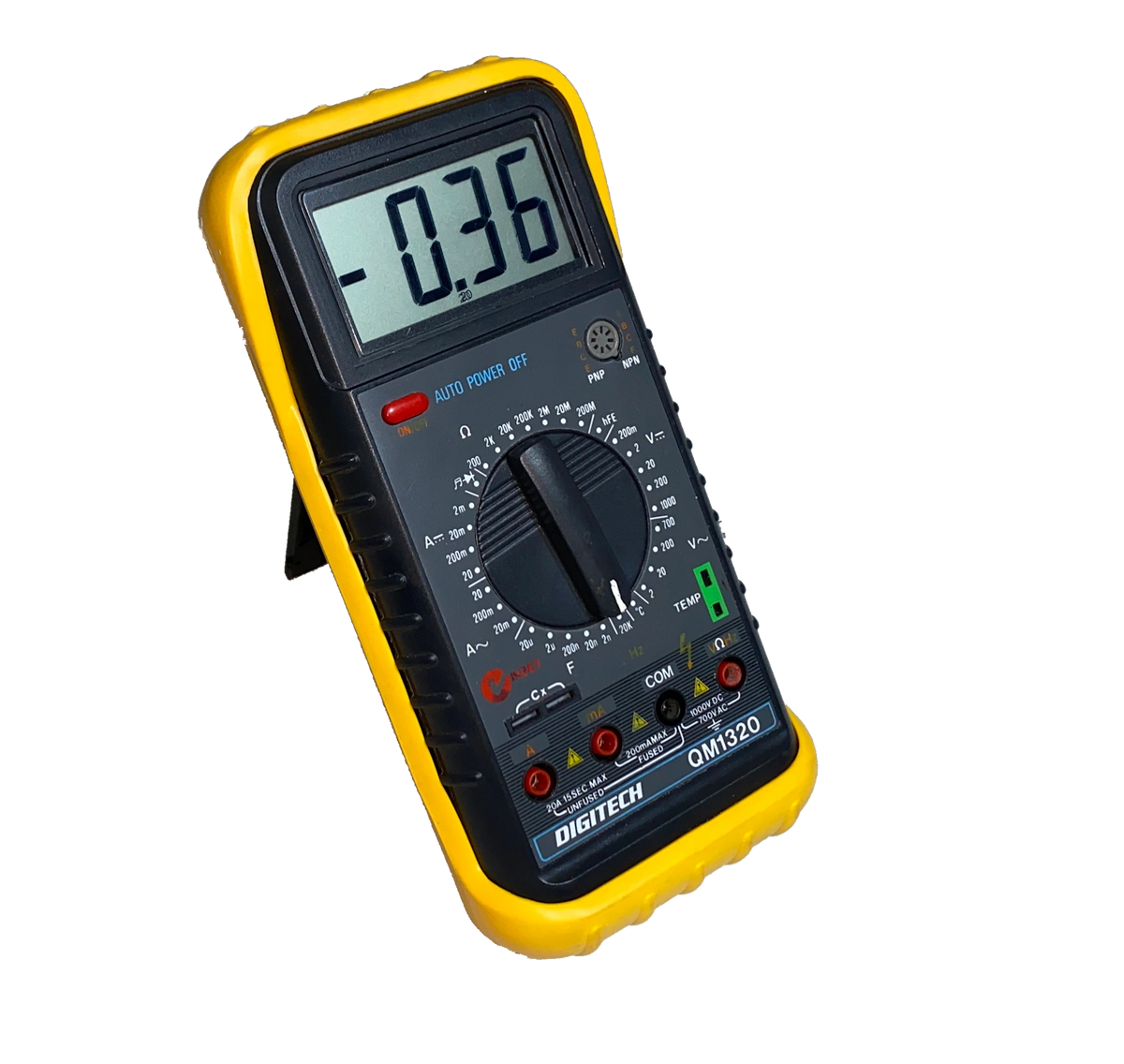 Digitech QM-1320 large display Digital Multimeter with Capacitance ...