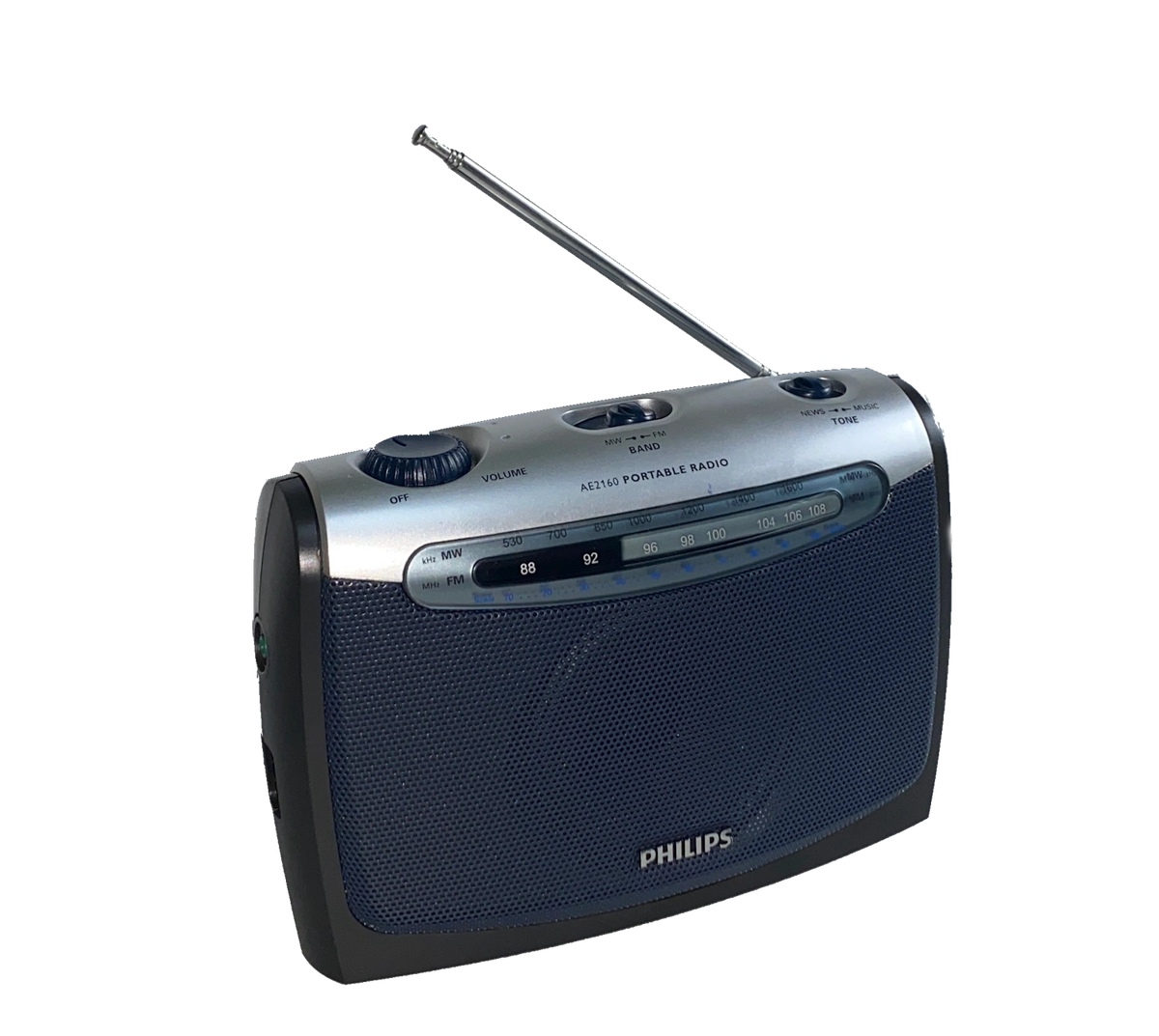 Modern Philips AE2160 AM / FM Radio, AC or DC (long battery life) 2012