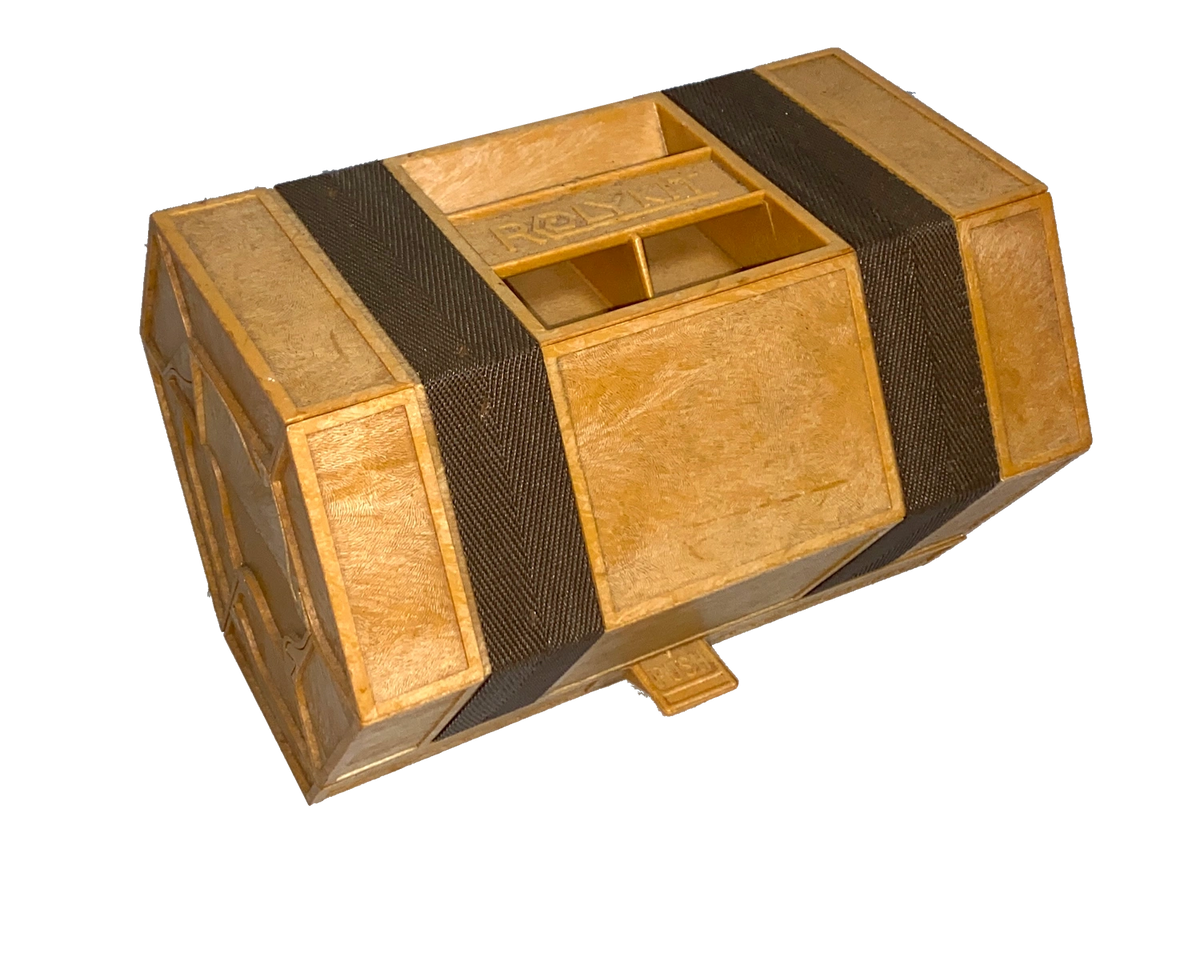 Original 1980s ROLYKIT roll up compact storage system “Toffee” colour