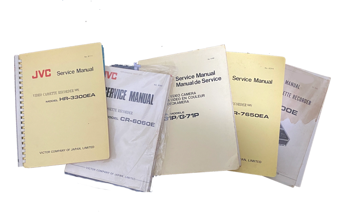 Various Original Vintage JVC Video Service Manuals U-Matic / VHS ...