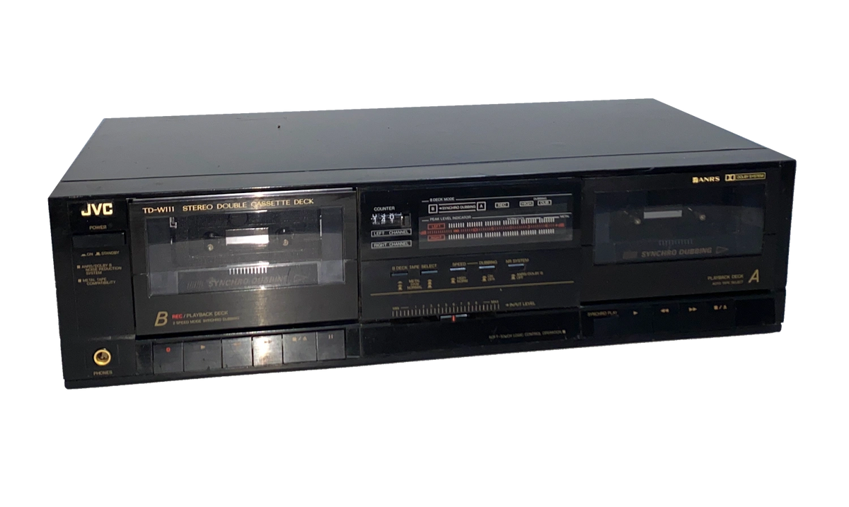 JVC TD-W111 Dual Twin Cassette Deck servo assisted 3 tape types, Dolby ...