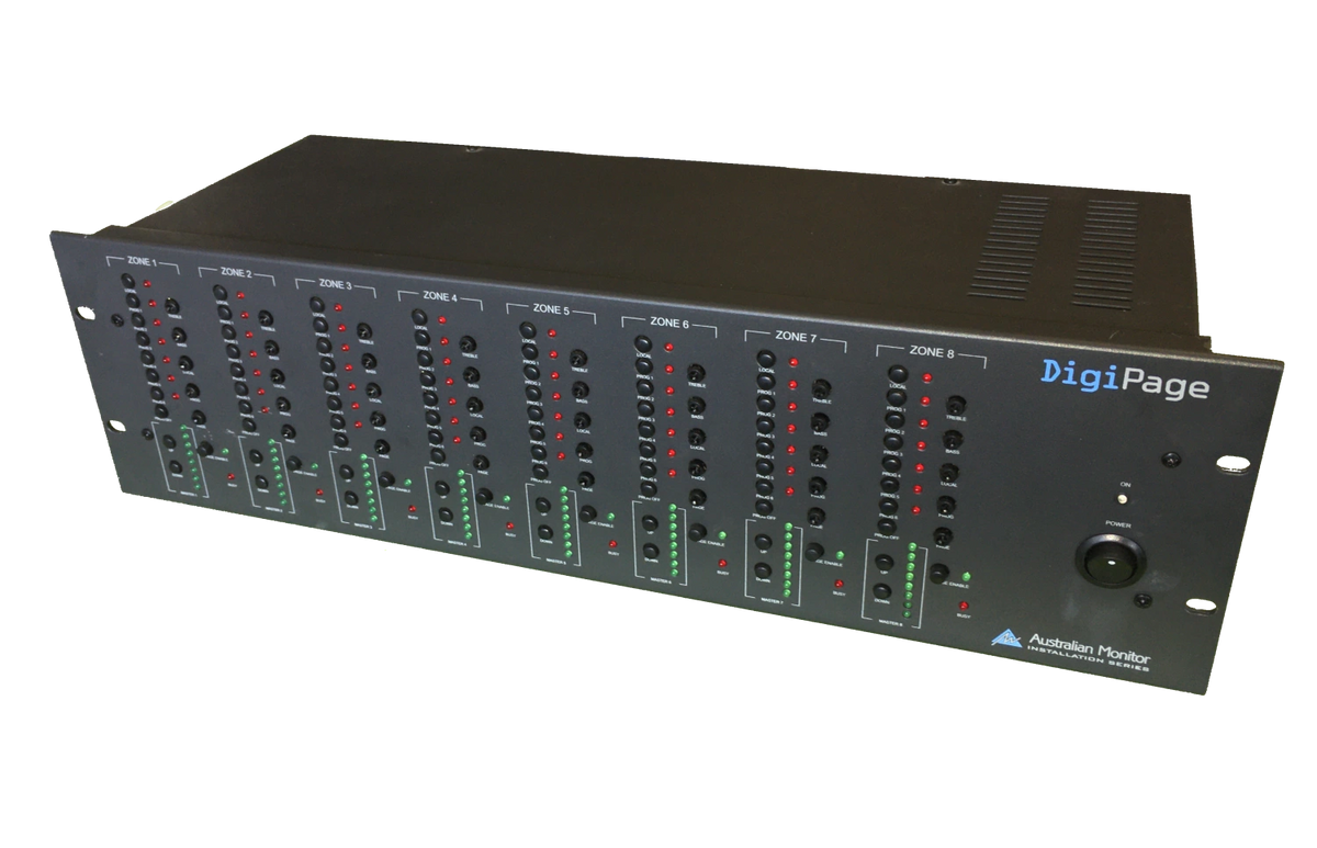 DIGIPAGE by Australian Monitor Multiplex audio / zone paging switcher 8 ...
