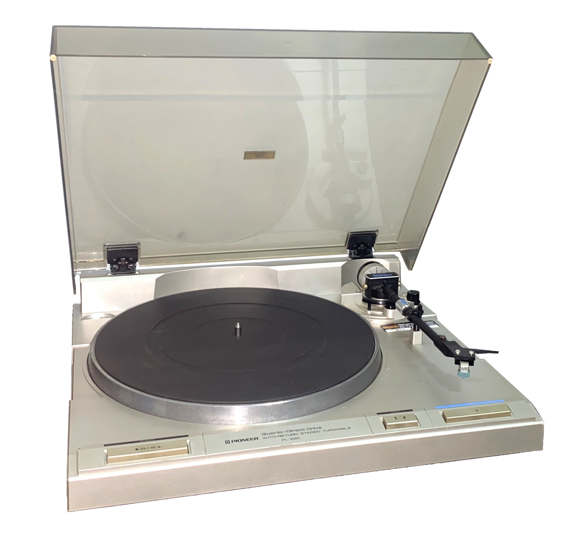Pioneer PL-S40 Silver Quartz PLL Direct Drive Turntable 1986 PLS40