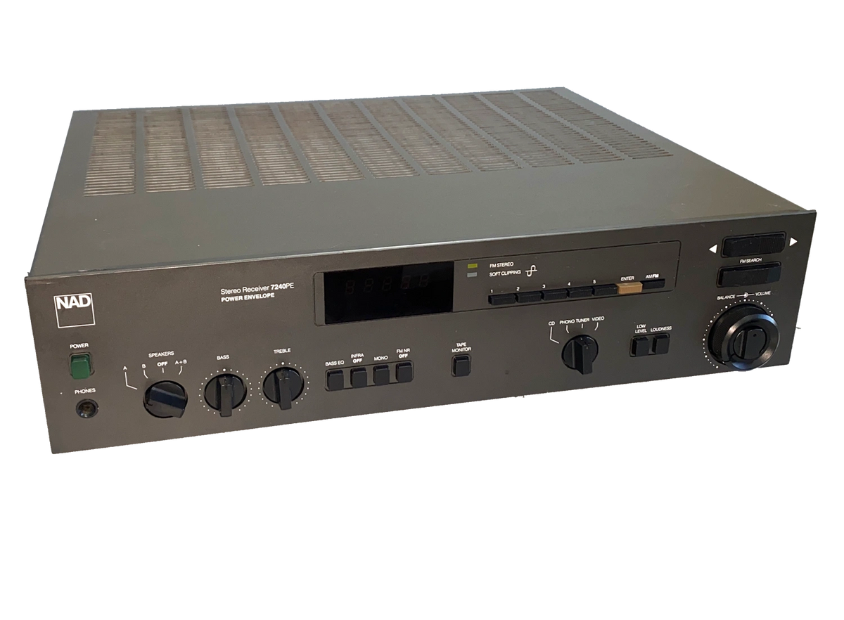 NAD 7240PE 2x40W (2 x 50W into 4) “Power Envelope” Receiver Amplifier 1988