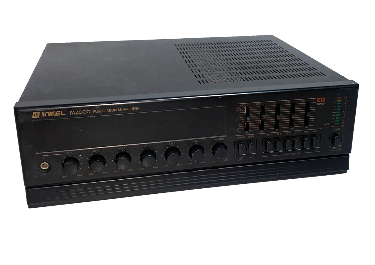 Inkel ( Inter-M ) 120W PA-4000 PA / Commercial / BGM / Paging / General purpose amplifier 1996 ...