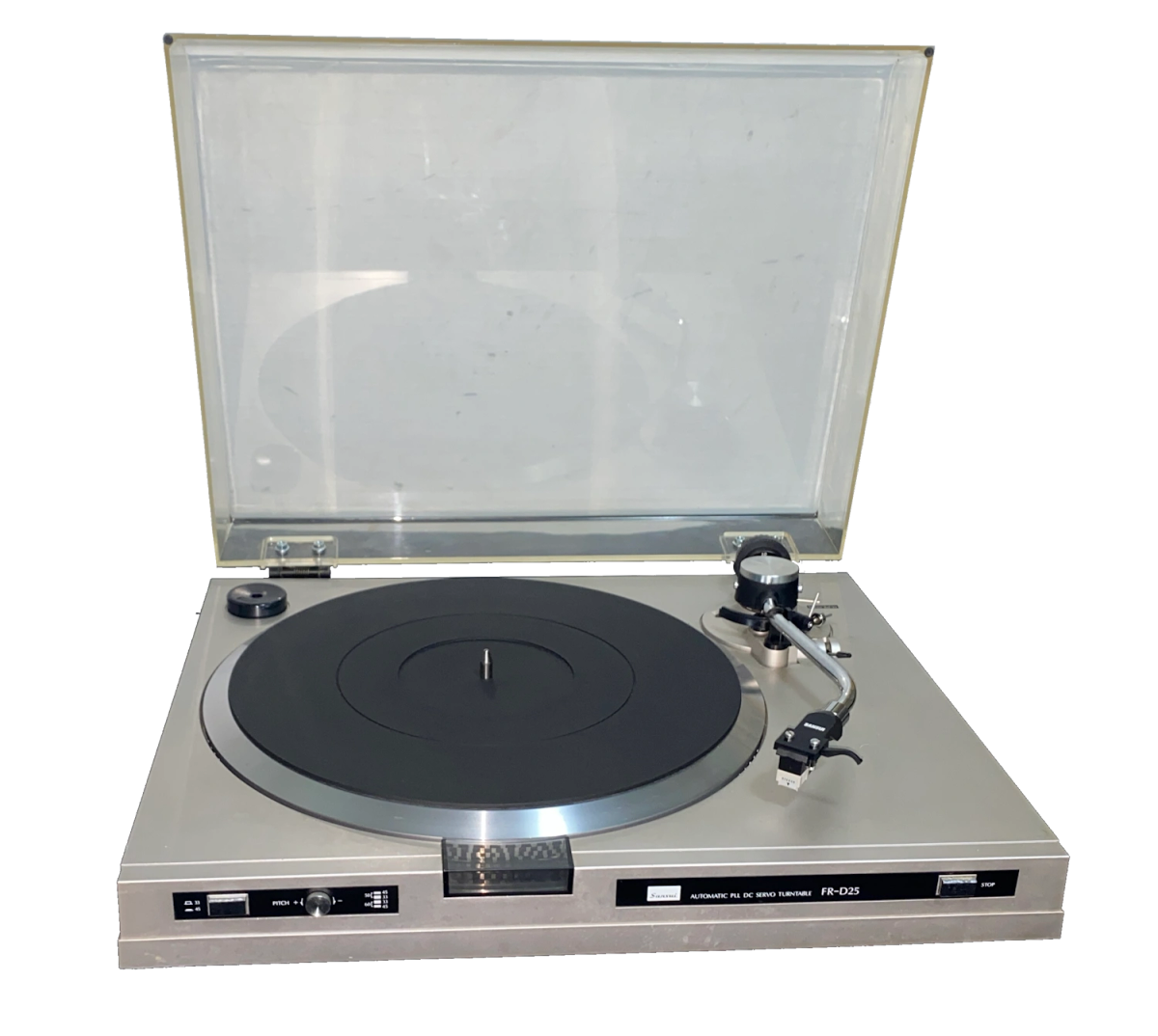 Silver Sansui FR-D25 Belt Drive Turntable with Pitch control, S shape ...