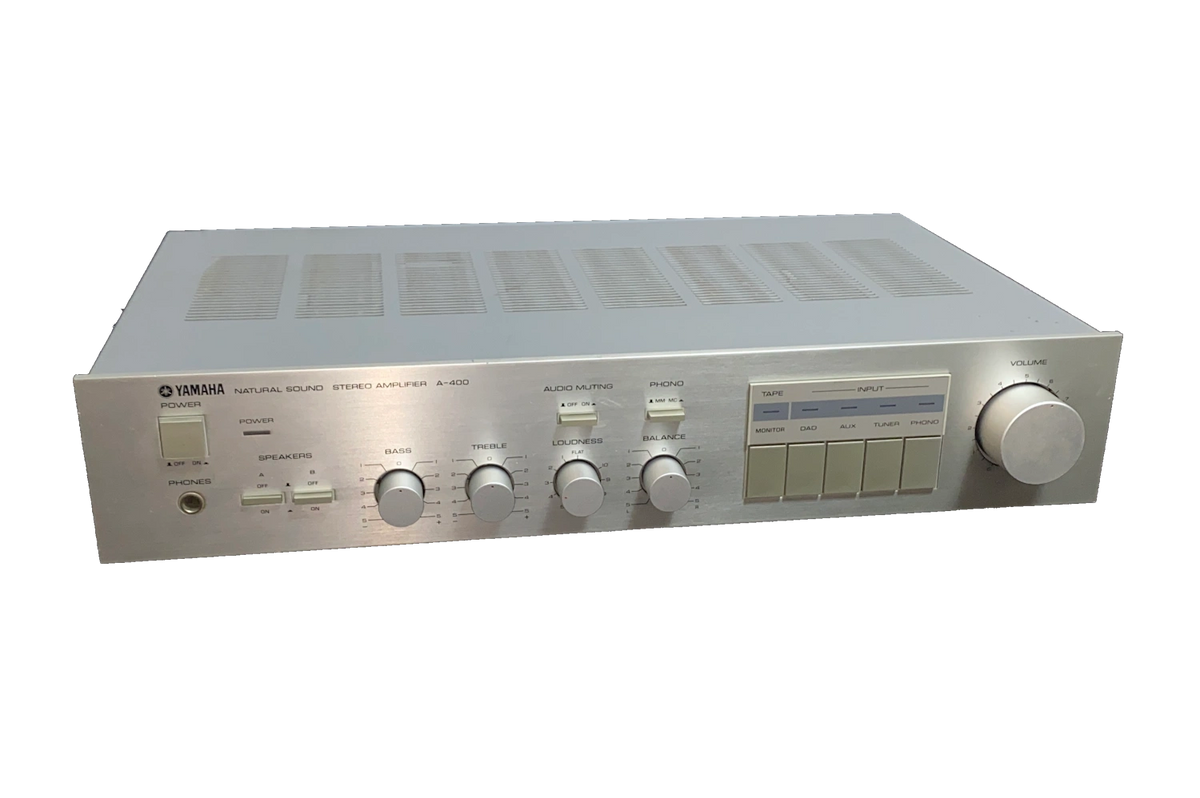 Yamaha A-400 Silver Amplifier 2x40W with phono input for MM and MC 1983 ...