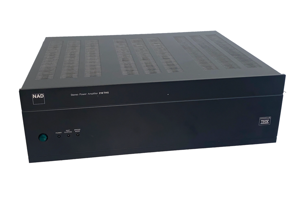 Superb NAD 216 THX Power amplifier, 2x125W 8Ω 2x200W 4Ω 400W bridged 8Ω ...