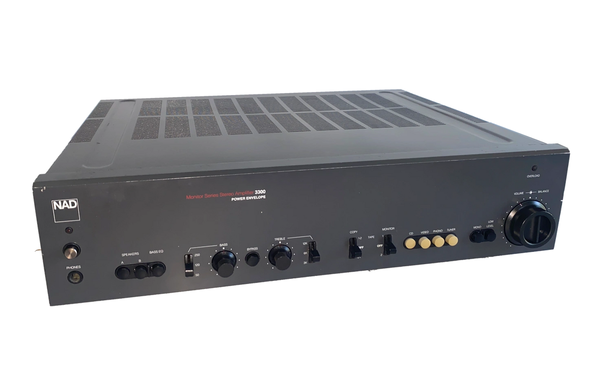 NAD 3300 PE Monitor Series Amplifier Power Envelope Design 2x60W MM/MC ...