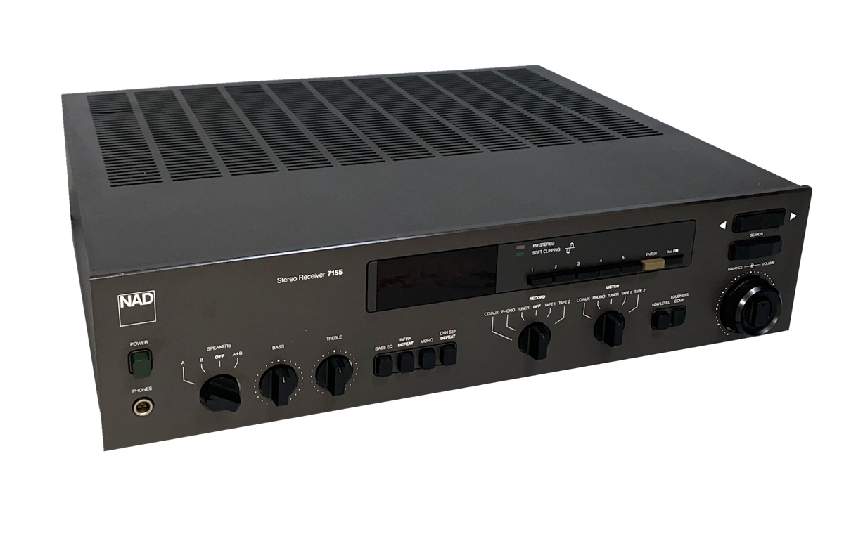 Beautiful NAD 7155 2x55W AM FM Receiver Amplifier MM and MC Phono 1985