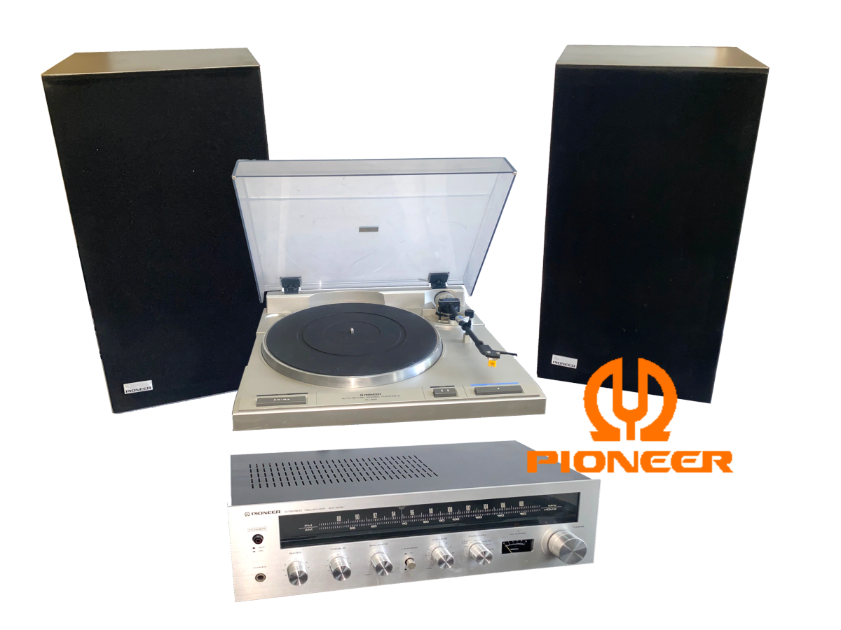 Pioneer early 80s Vinyl Hi-Fi Component System Silver face, PL-340 ...