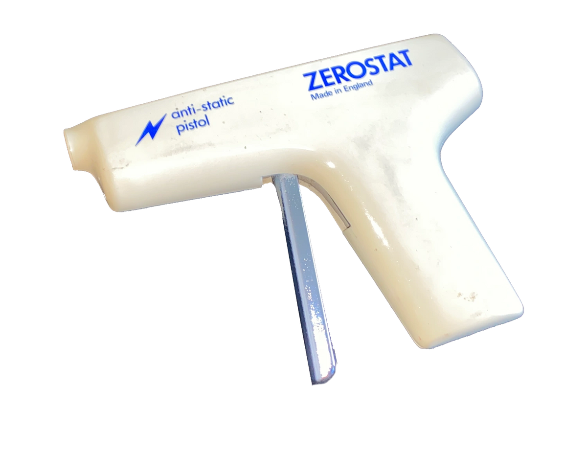 Original late 70s White Zerostat Anti-Static gun for Vinyl Record UK Made