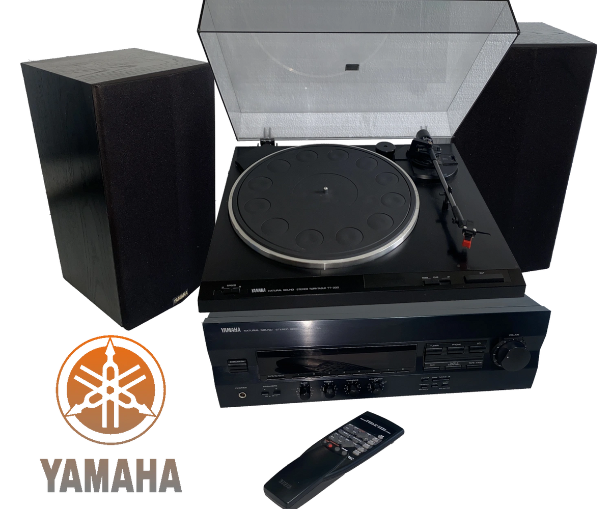 YAMAHA Complete 1990s Vinyl Hi-Fi System TT-300 Turntable RX-396 AM/FM ...