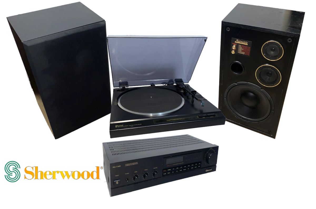 1990s Sherwood Vinyl component Hi-Fi system PS-1870 RA-1140 Acoustic ...
