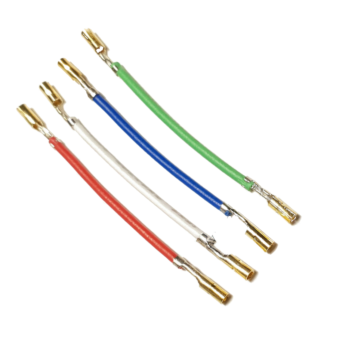Set Cartridge / Headshell wires gold plate connectors leads