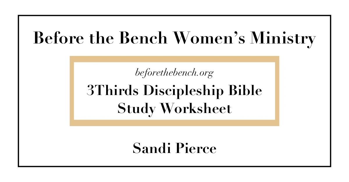 3Thirds Discipleship Bible Study Worksheet