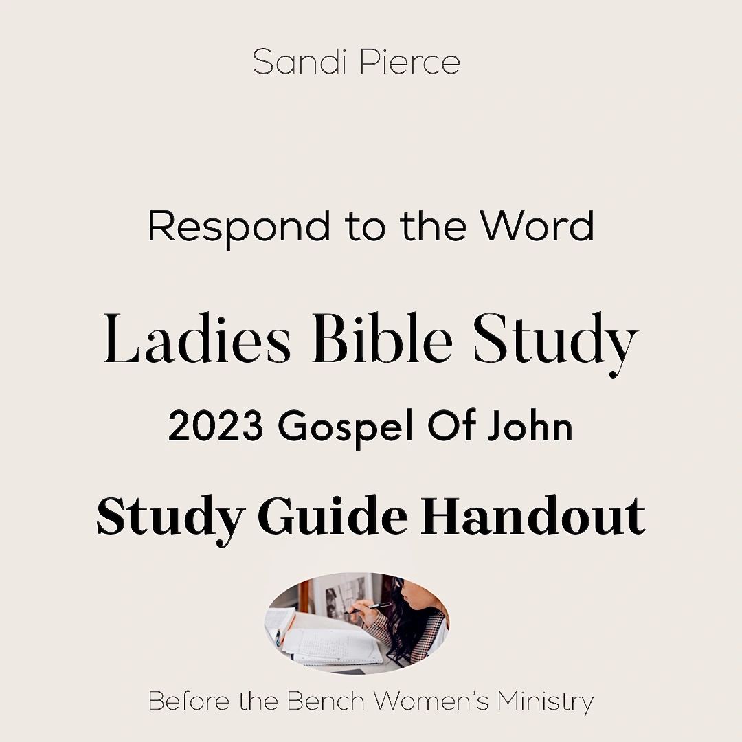 2023 Respond to the Word Bible Study Guide Handout and Gospel of John ...